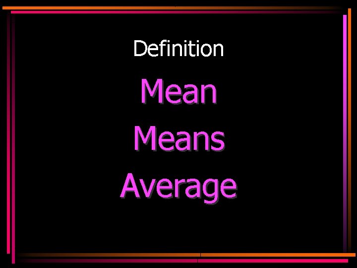 Mean Median Mode Range Vocabulary Review Sum the