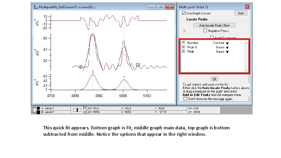 Multi peak fit Package in Igor to fit