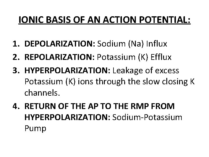 ACTION POTENTIAL Dr Ayisha Qureshi Assistant Professor MBBS