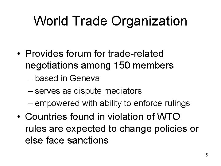 The Global Trade Environment Module 3 Theory of