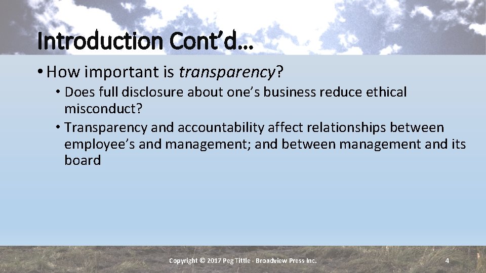 PART III Ethical Issues in Business Chapter 5