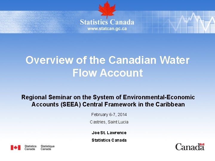 Overview of the Canadian Water Flow Account Regional