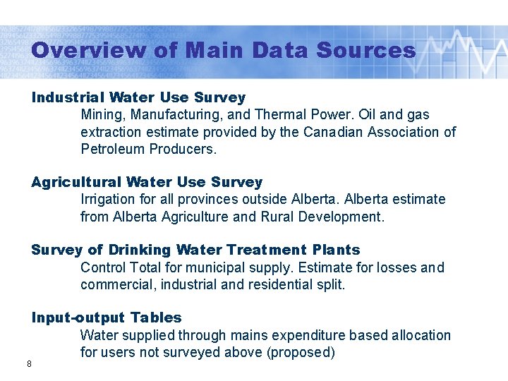 Overview of the Canadian Water Flow Account Regional