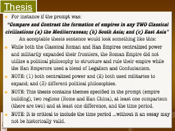 Comparative Essay aka Compare Contrast AP World History