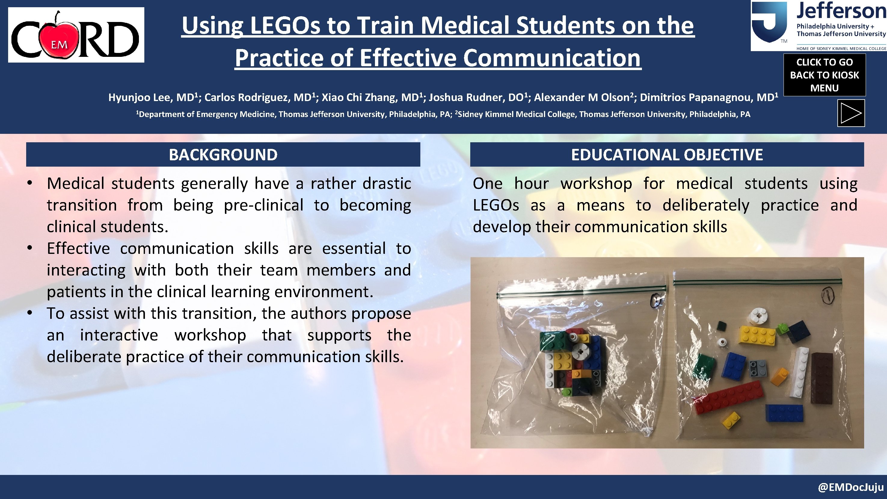 Using LEGOs to Train Medical Students on the