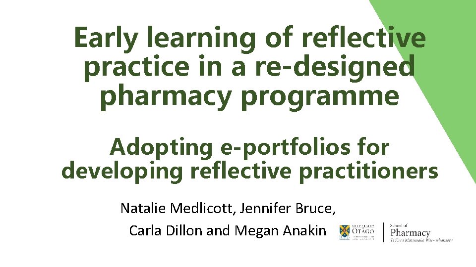 Early learning of reflective practice in a redesigned