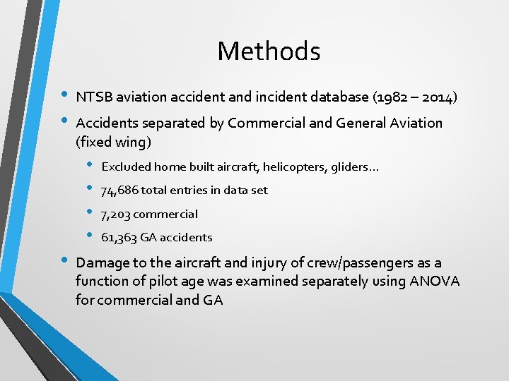 Differences in the severity of aviation accidents by