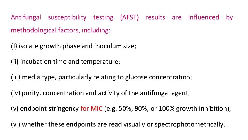 Practical medical mycology Lab 9 Antifungal susceptibility test