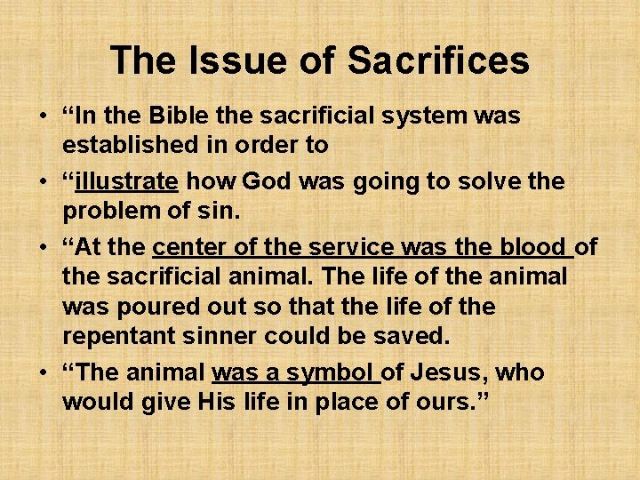 Atonement in Symbols Part 1 Lesson 6 The