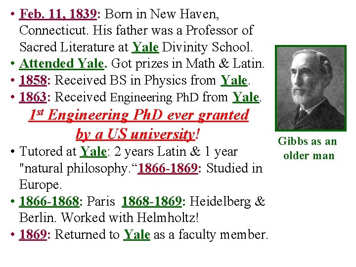 Josiah Willard Gibbs Jr 1839 1903 American Physicist