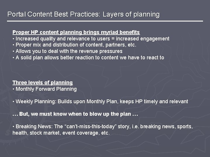 Content Strategy Tactics Best Practices from a Portal