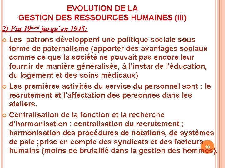 INTRODUCTION A LA GESTION DES RESSOURCES HUMAINES Rim