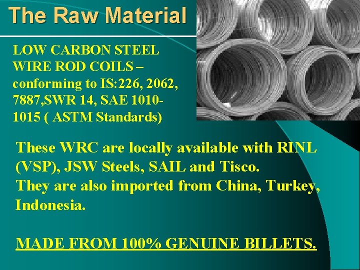 TORKARI HI GRADE STEEL TOR 55 GRADE STEEL