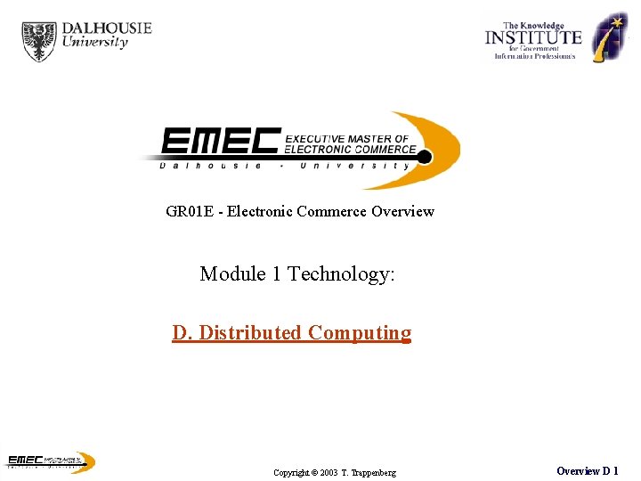 GR 01 E Electronic Commerce Overview Module 1