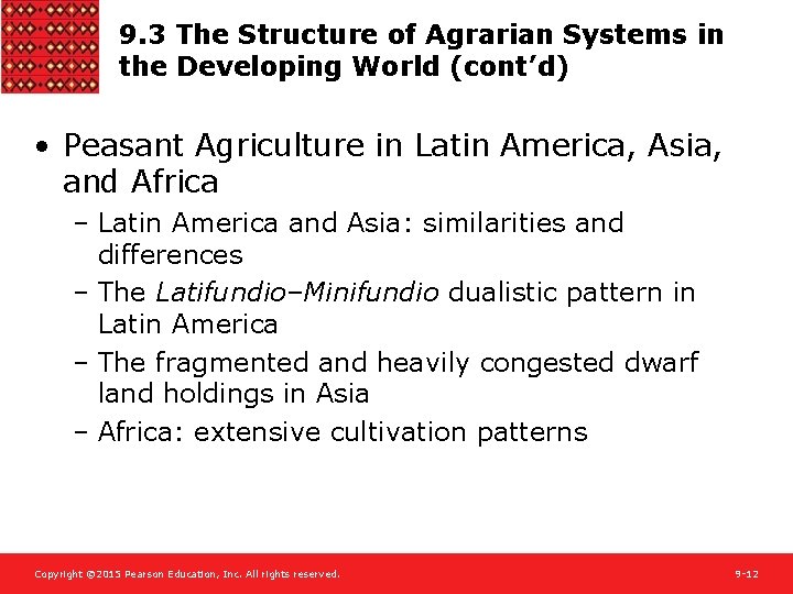 Chapter 9 Agricultural Transformation and Rural Development 9