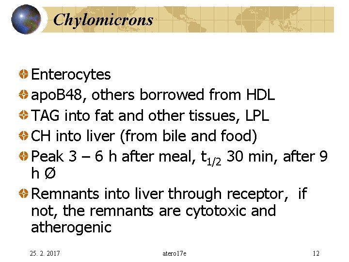 Disorders of lipid metabolism atherosclerosis Lectures from pathological