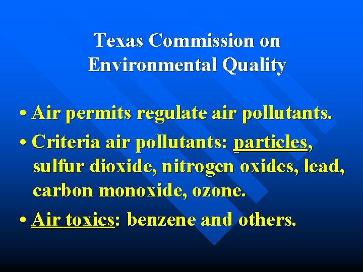 Air Pollution Permitting and the Texas Commission on