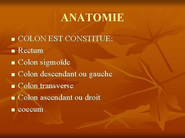 EXPLORATION RADIOLOGIQUE DU COLON DR BOUSSOUF A PLAN