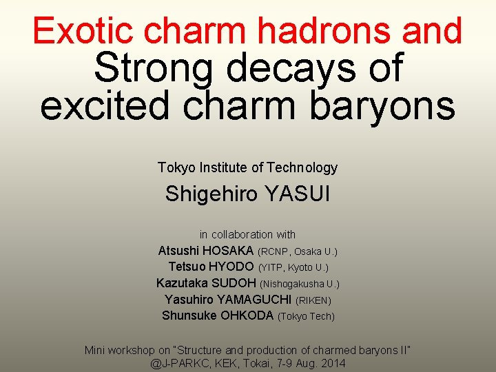 Exotic charm hadrons and Strong decays of excited