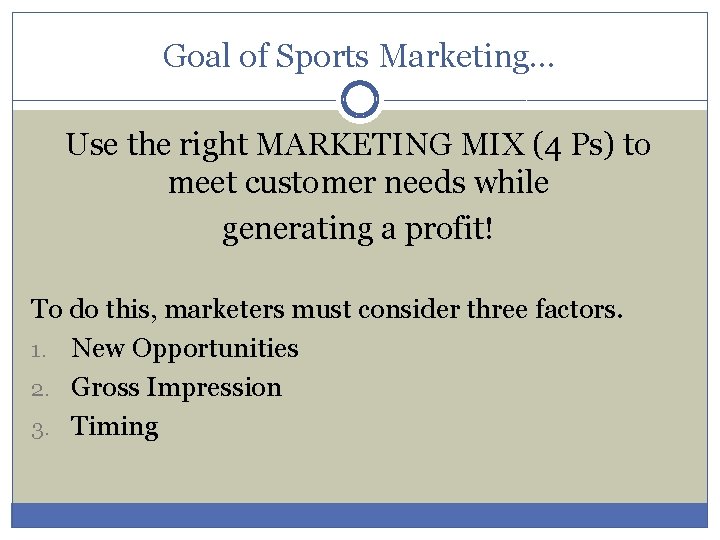 What is Sports Entertainment Marketing 1 2 SPORTS