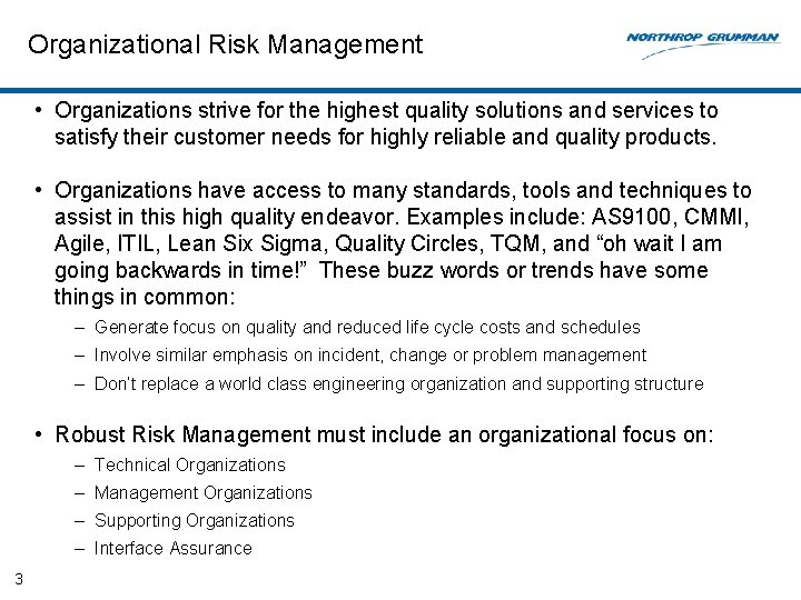 Proactive Risk and Problem Management 19 th Annual
