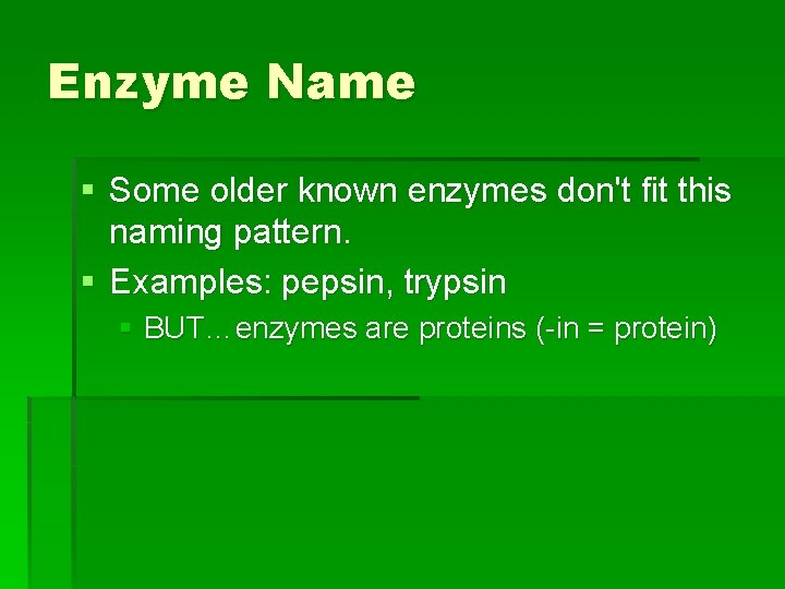 Enzymes Functions and Control Enzyme Terms Substrate the