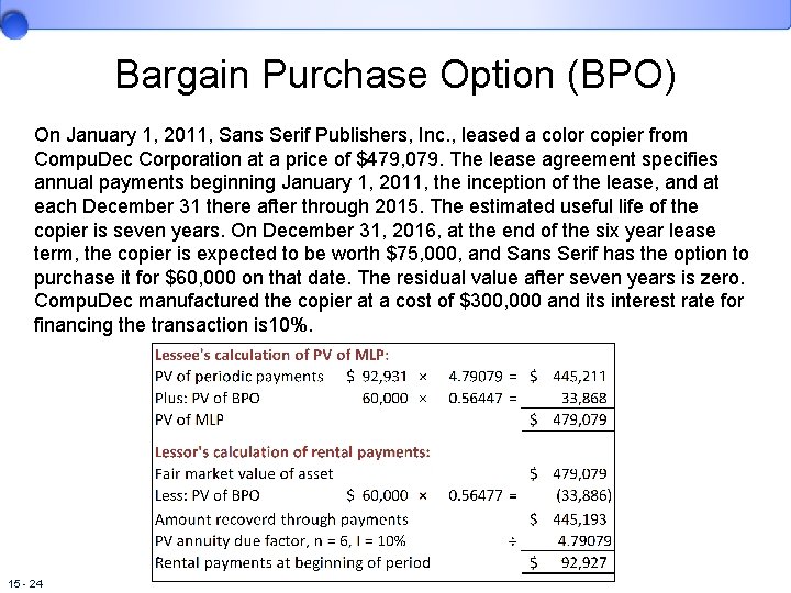 15 Leases Power Point Authors Susan Coomer Galbreath