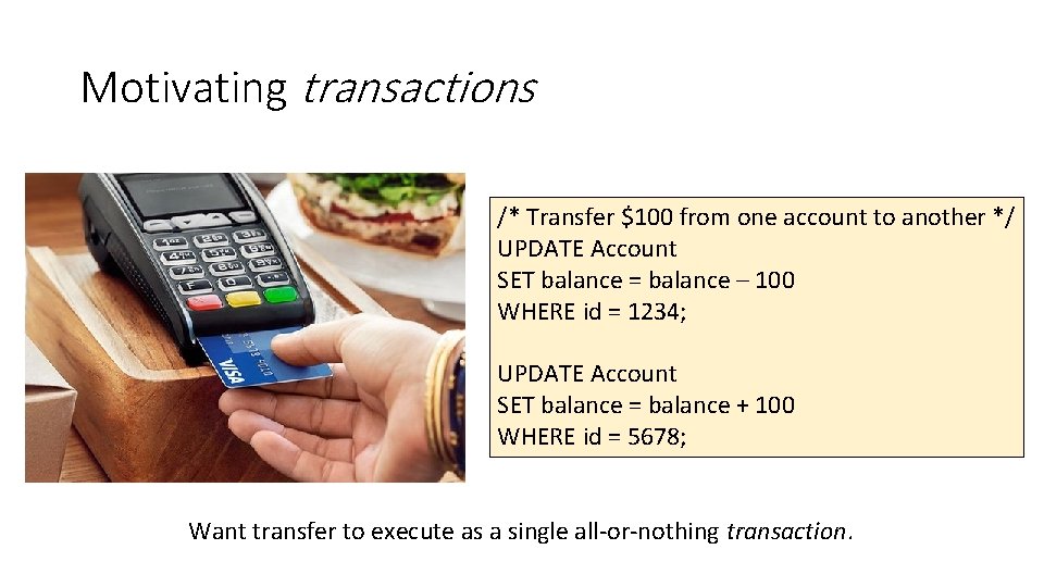COMP 430 Intro to Database Systems Transactions concurrency