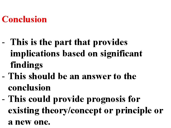 Competencies 1 draws conclusions from research findings CSRS