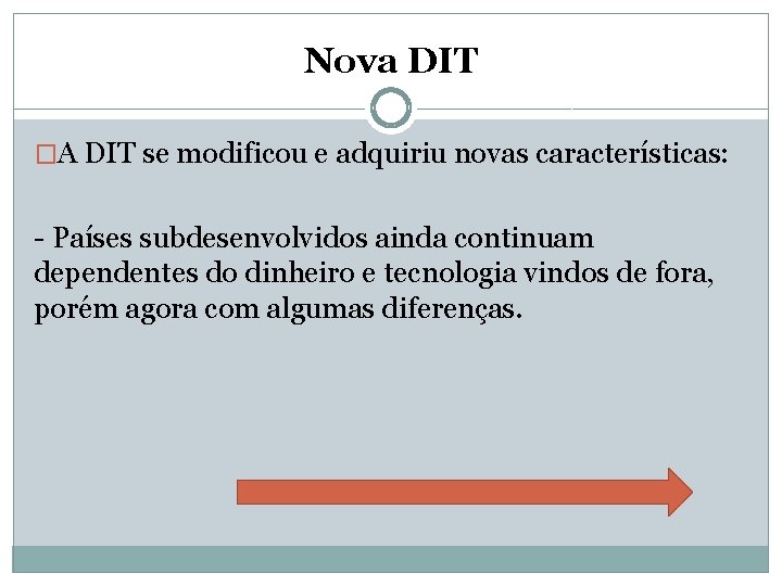 A Diviso Internacional do Trabalho DIT A chamada