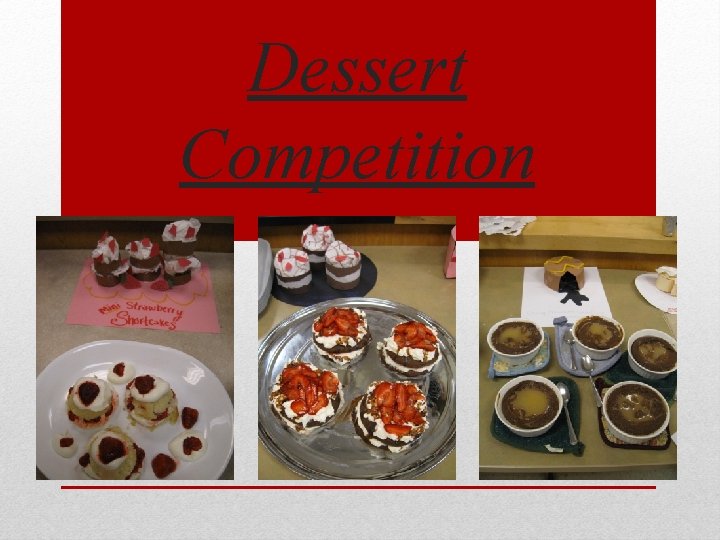 Dessert Competition Day 1 Rules time options nonoptions