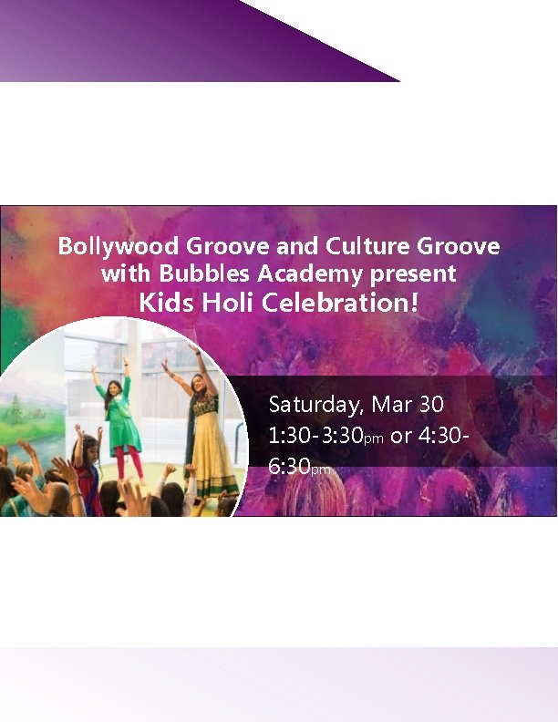 Bollywood Groove And Culture Groove With Bubbles Academy