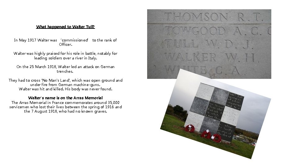 Walter Tull By Naomi John Victoria Road Primary