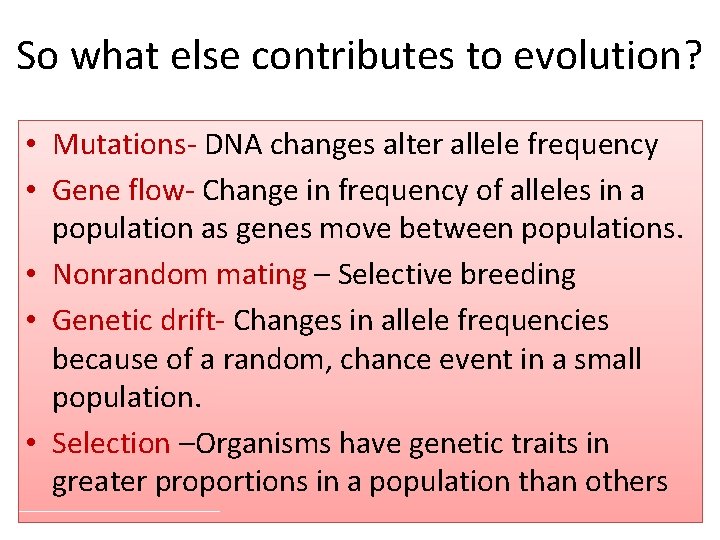 Evolution Descent with Modifications Evolution is a process