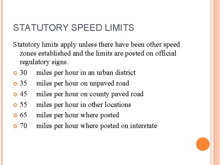 ALABAMA DRIVER MANUAL CHAPTER 6 TRAFFIC LAWS TRAFFIC