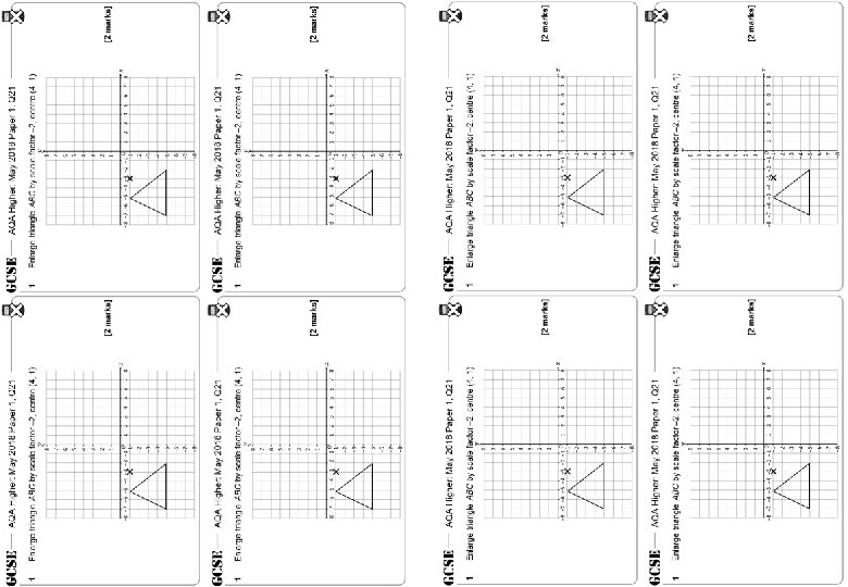 Enlargement Negative Higher GCSE Questions AQA These questions