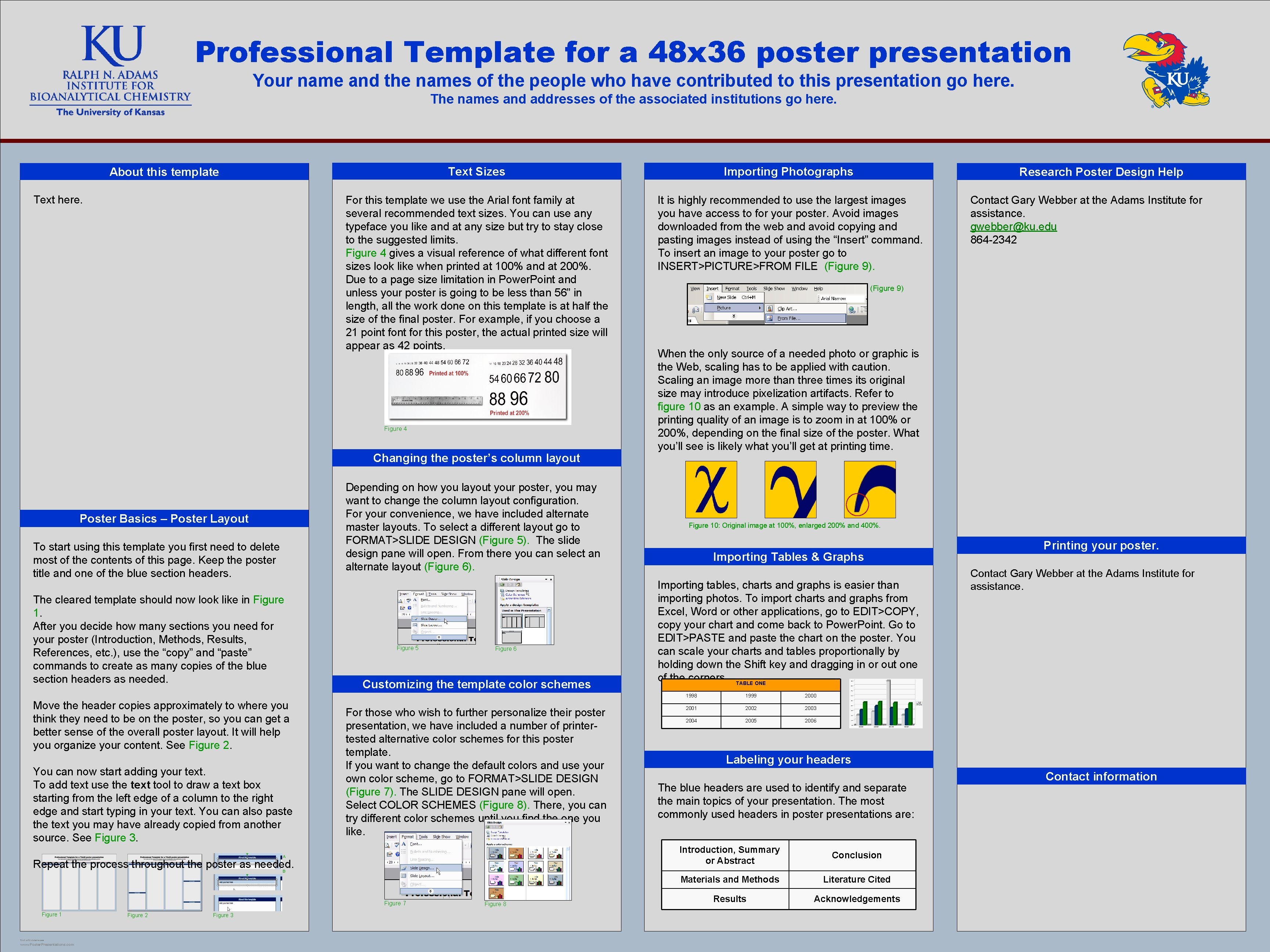 Professional Template for a 48 x 36 poster
