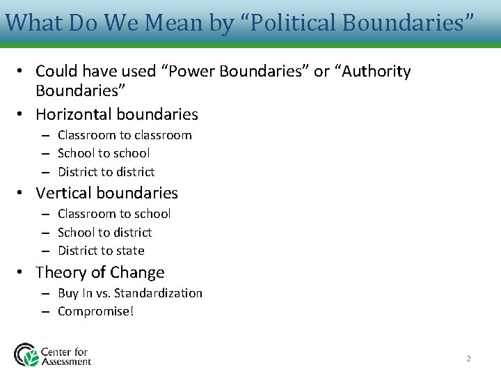 Challenges Posed by Sharing Authority Across Political Boundaries