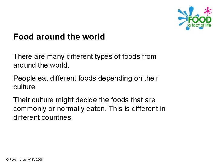 Power Point 150 Around the world Food a