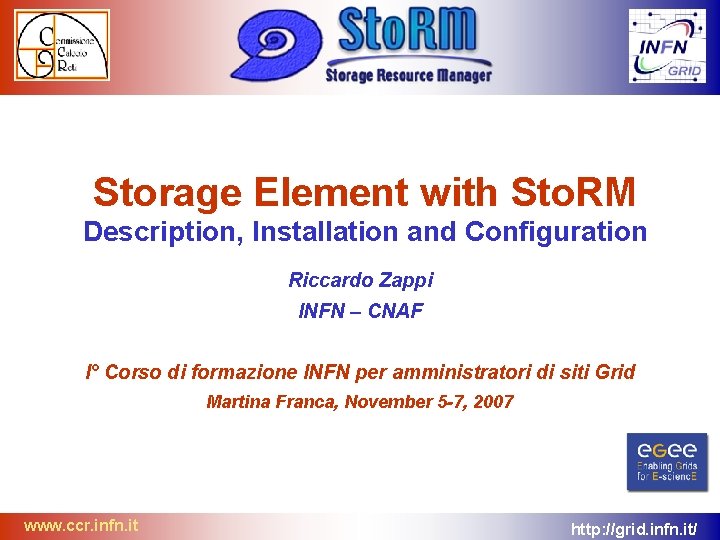 Storage Element with Sto RM Description Installation and