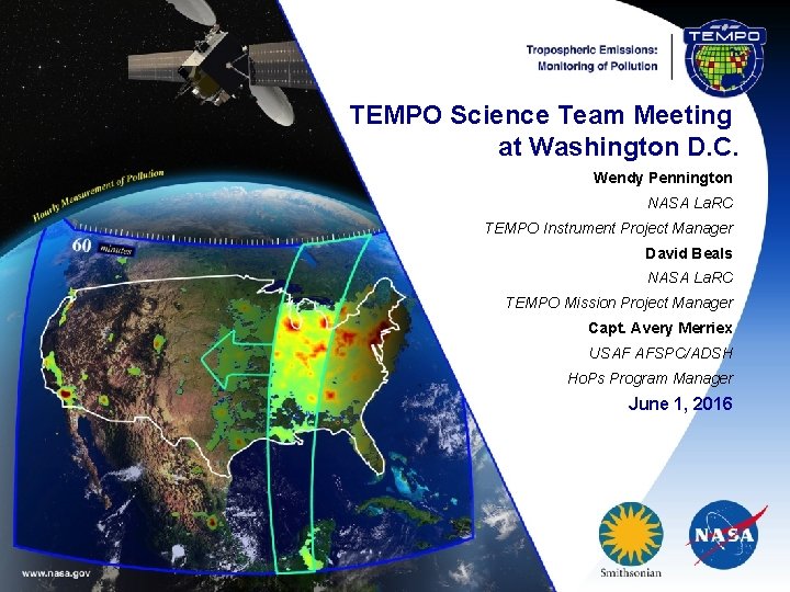 TEMPO Science Team Meeting at Washington D C
