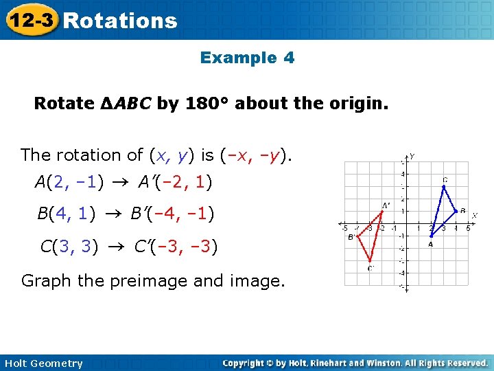 12 3 Rotations Warm Up Lesson Presentation Lesson