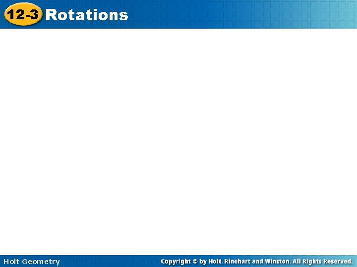 12 3 Rotations Warm Up Lesson Presentation Lesson