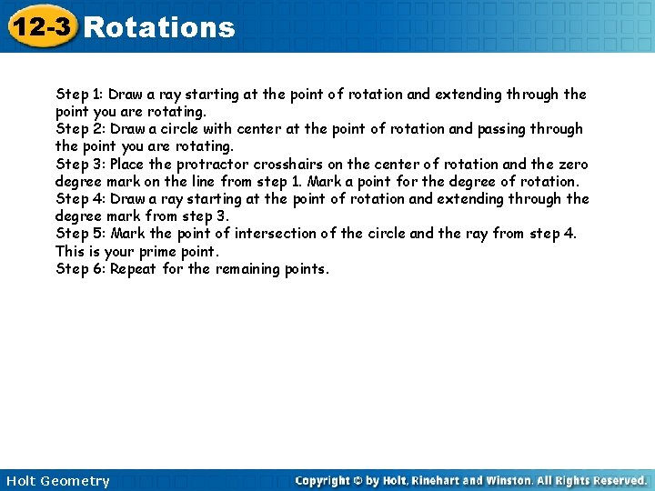 12 3 Rotations Warm Up Lesson Presentation Lesson