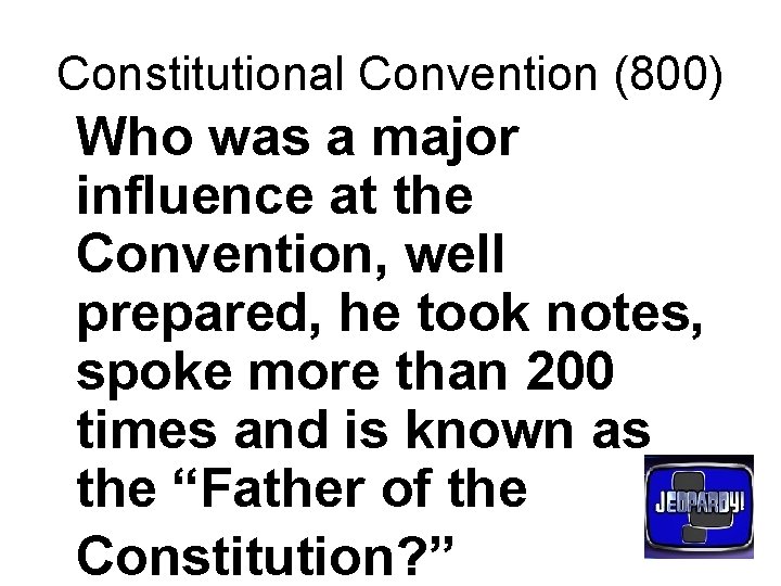 Making of the Constitution Lets Review the Categories