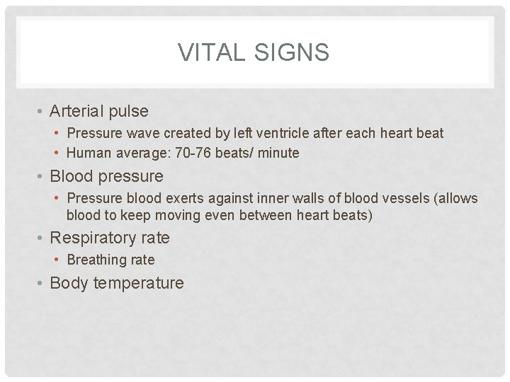 PHYSIOLOGY OF CIRCULATION VITAL SIGNS Arterial pulse Pressure