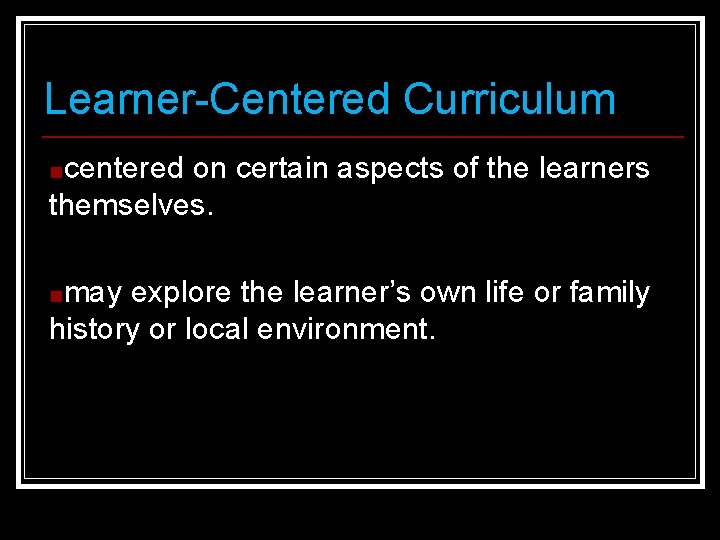 Curriculum Models A Definition of Curriculum Daniel Tanner