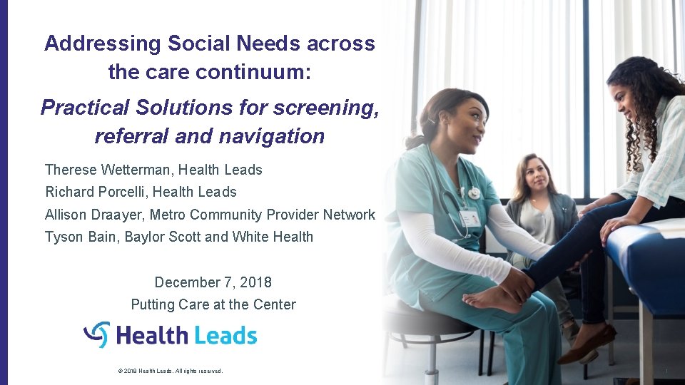 Addressing Social Needs across the care continuum Practical
