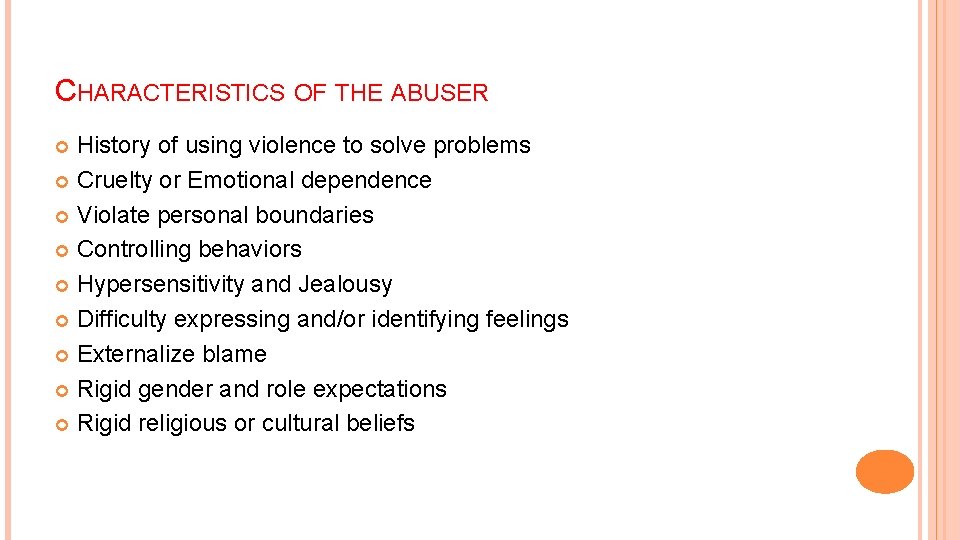 BREAKING THE CYCLE OF VIOLENCE IN CHILD ABUSE