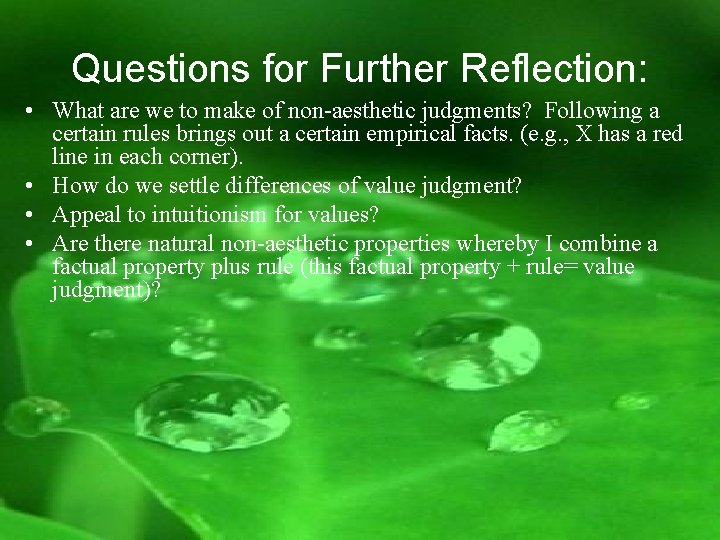 The Aesthetics of Frank Sibley Aesthetic and NonAesthetics